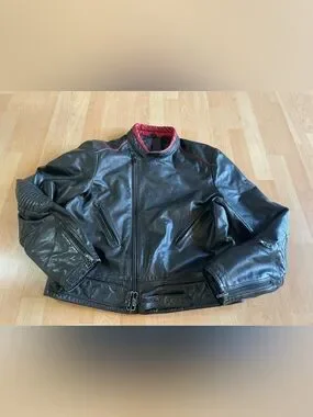 Drospo | Jackets & Coats | Vintage Drospo Black Leather Motocycle ...